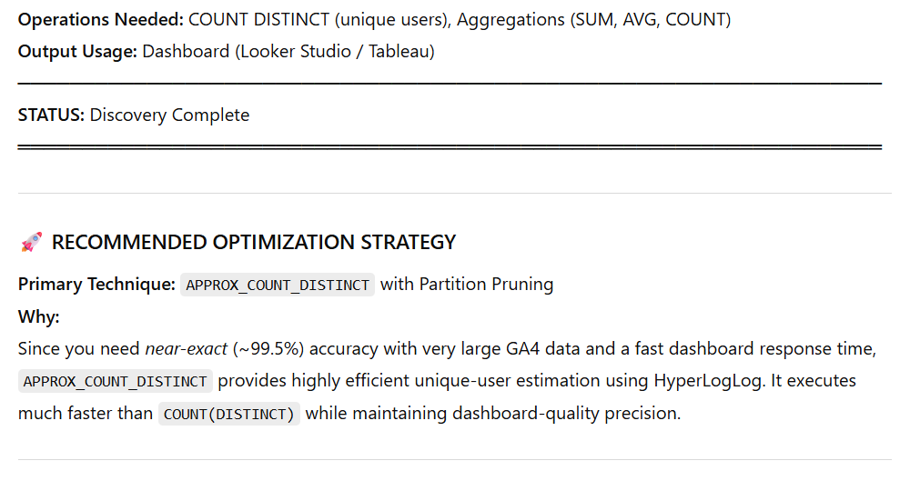 GA4 BigQuery SQL Optimization Consultant